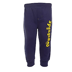 Nickelodeon SpongeBob SquarePants Little Boys Fleece Pullover Hoodie and Jogger Pants Outfit Set Yellow 7-8