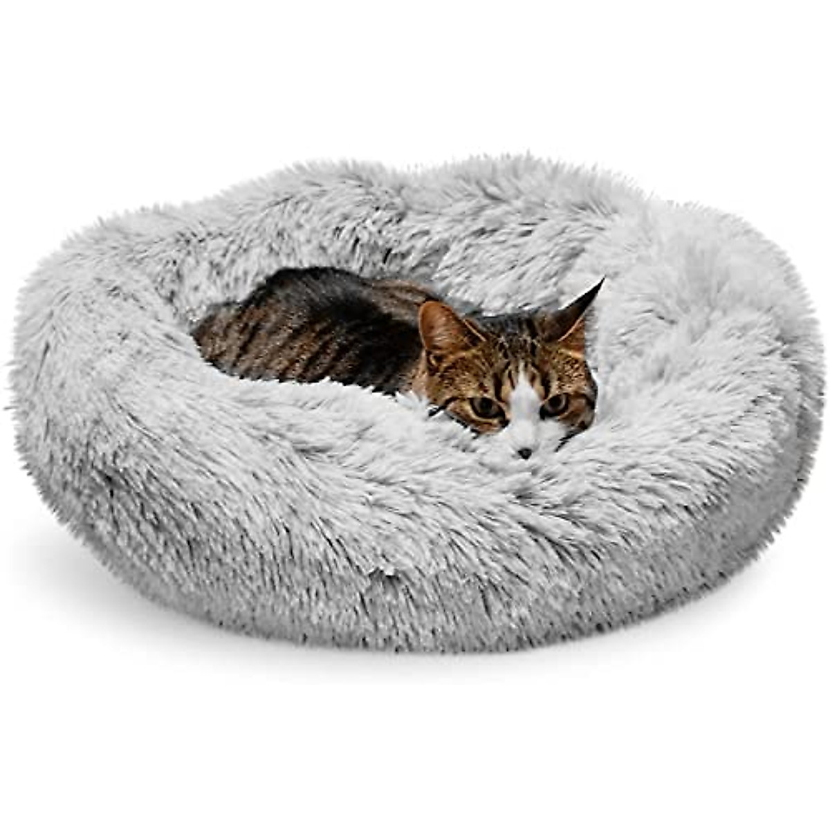 Whiskers & Friends Cat Bed, Cat Beds for Indoor Cats Washable, for Small Cat Bed, Large Cat Bed, Kitten Bed, Small Dog Bed, Anti Anxiety Calming Pet Bed, Cat Beds & Furniture, Round Cat Nest Bed