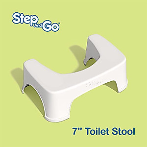 Step and Go Toilet Stool 7" - Bathroom Squat Stool