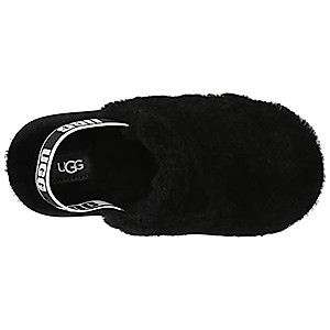 UGG Girls K Fluff Yeah Clog Slipper, Black, 6 Big Kid