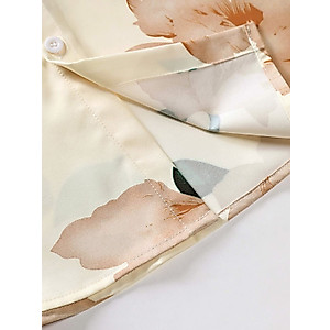 ZAFUL Men's Hawaiian Shirt - Short Sleeve Floral Pattern Button Down Shirt for Summer Beach Vacation (Light Coffee, XXL)