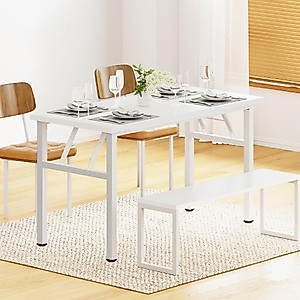 DlandHome Computer Desk Folding Table 39.4 inches Writing Desk for Small Space Folding Desk Laptop Desk No Assembly Required White&White