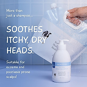 MooGoo Milk Shampoo – For Itchy, Dry, Eczema, Psoriasis & Dandruff Prone Scalps – SLS, Silicone, Sulfate & Paraben Free - Natural & Gentle Formula – 500ml / 16.9 fl.oz.