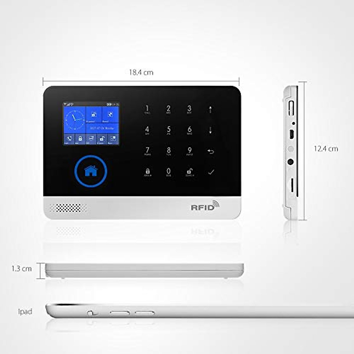 KEEPWORLD WiFi GSM Tuya Wireless Home Office Security Alarm Burglar System, APP Control, Compatible with Amazon Alexa and Google Home, Support RFID Access, Anti-Theft Auto Dialer, Easy Install