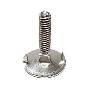 (10) 1/4-20x1-1/4 Stainless Steel Fanged Elevator Bolt Square Neck (1" Diameter Head) 18-8