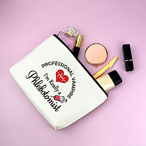Mxrymvu Phlebotomist Gifts for Women Makeup Bag Funny Phlebotomy Gifts Phlebotomy Graduation Gift Cosmetic Bag Nurses Practitioner Week Gifts Phlebotomist Appreciation Gifts Travel Pouch