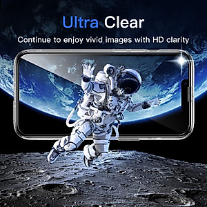 JETech 5 in 1 Case for iPhone 13 Pro Max 6.7-Inch, with 2-Pack Screen Protector and Camera Lens Protector, Non-Yellowing Shockproof Bumper Phone Cover, Full Coverage Tempered Glass Film (Clear)