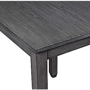 New Classic Furniture Heston Storage Counter Table Set with Two Chairs, 36-Inch, Gray