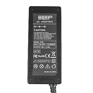 HQRP AC Adapter Compatible with Sony SA-32SE1 SA-40SE1 SA-46SE1 TV Sound Bar System AC-E1826 Power Supply Cord Adaptor Plus Euro Plug Adapter
