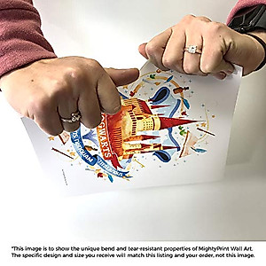 MIGHTYPRINT Harry Potter - Spells and Charms - Wand Patterns - Durable 17” x 24" Wall Art – NOT Made of Paper – Officially Licensed Collectible
