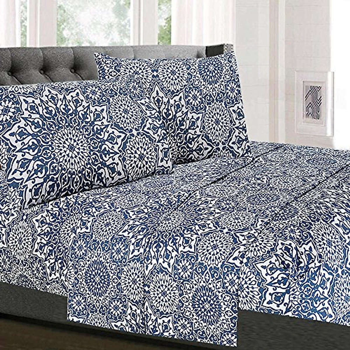 Full Size Sheet Sets - Breathable Luxury Sheets with Full Elastic & Secure Corner Straps Built In - 1800 Supreme Collection Extra Soft Deep Pocket Bedding Set, Sheet Set, Full, Oasis