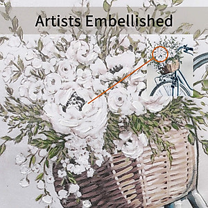 TAR TAR STUDIO Abstract Flowers Picture Canvas Artwork: Floral Bouquet Wall Art Hand Painted Painting on Wrapped Canvas for Office (18''W x 24''H, Multiple Sizes)