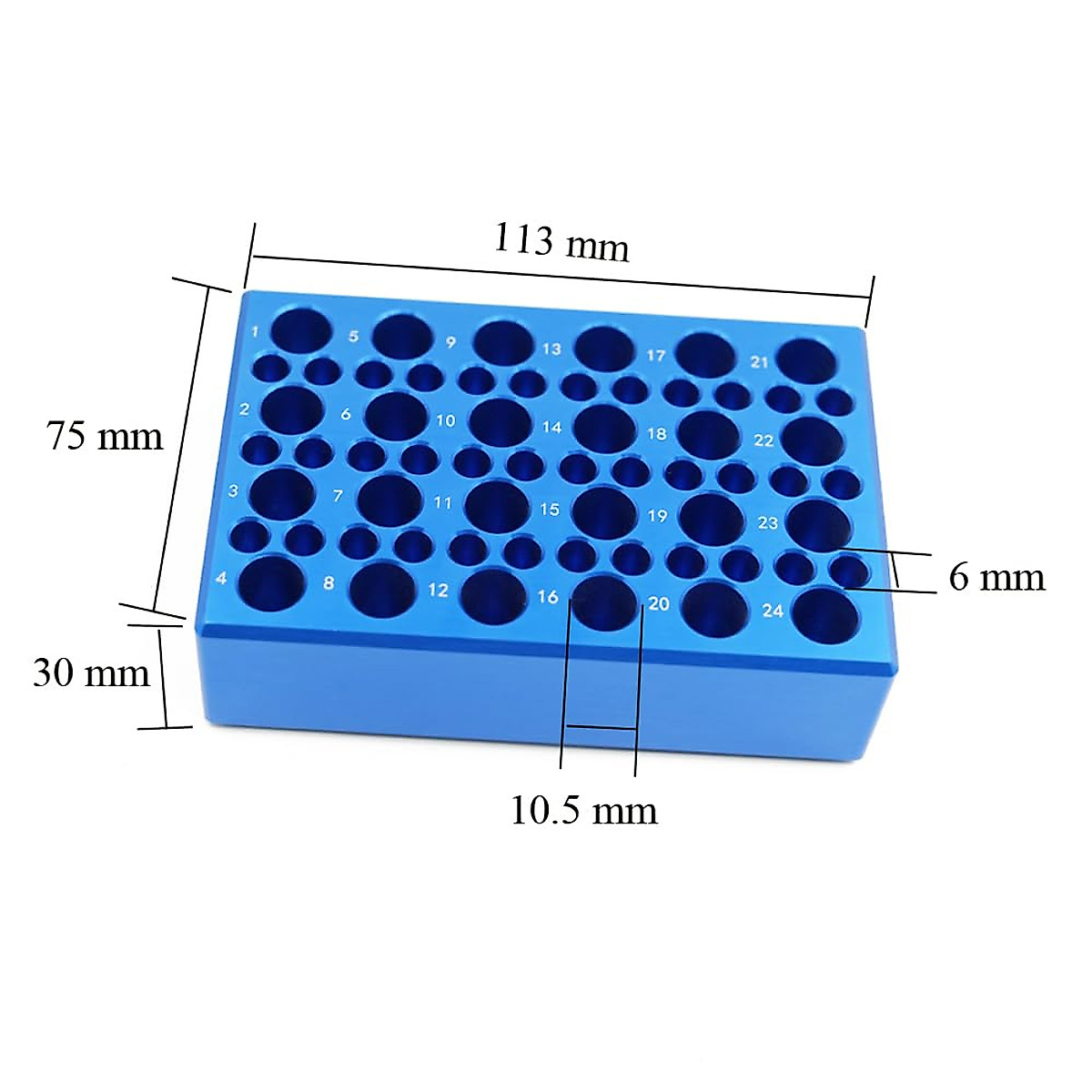 LSVERDE 1 Pcs Aluminum Cooler Cooling Block PCR Test Tube Racks, 24-Well for 1.5ml /2ml Tubes, 36-Well for 0.2ml PCR Tubes