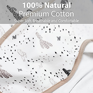 Baby Swaddle Blanket Wrap for Newborn & Infant, 0-3 Months 100% Breathable Cotton Swaddlers Sleep Sack with Adjustable Wings, 3 Pack Swaddling Blankets for Boys and Girls (Cactus)