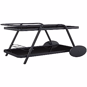Novogratz Poolside Barbie Bar Cart, Charcoal