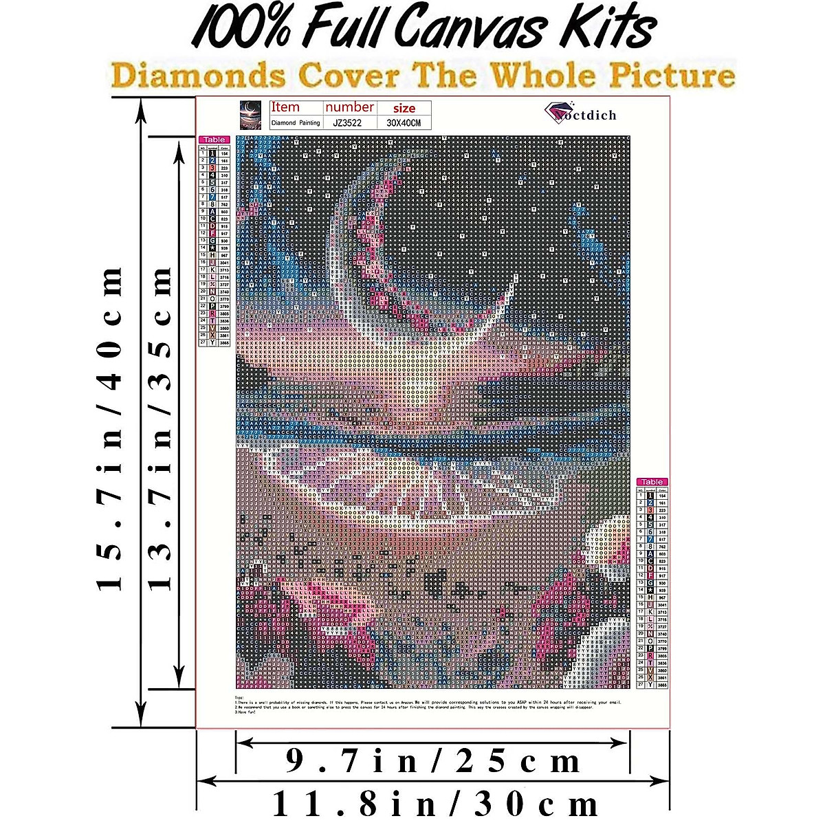 Moon Diamond Painting Kits for Adults,The Beach at Night Diamond Art Kit,Diamond Painting Full Drill Round for Gift,Wall Decor,Relaxing