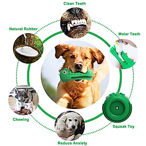 Hkrhsy Dog Toys for Aggressive Chewers, Toothbrush for Old or Young Pet, Dog Chew Toys Made with Toughest Natural Rubber,Durable Squeaky Dog Toys