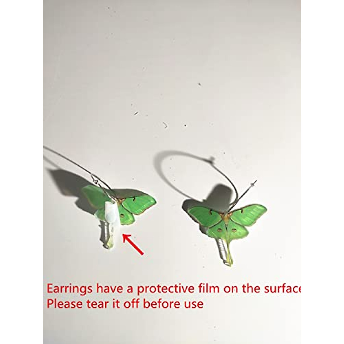 Insect Moth Butterfly Earrings Acrylic Green Cute Wing Statement Fashion Earrings for Women Jewelry