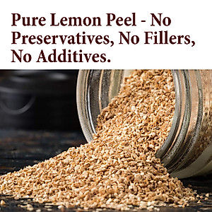 The Spice Way Lemon Peel - Granules (4 oz) zest and rind without any preservatives. Great for cooking, baking and tea.