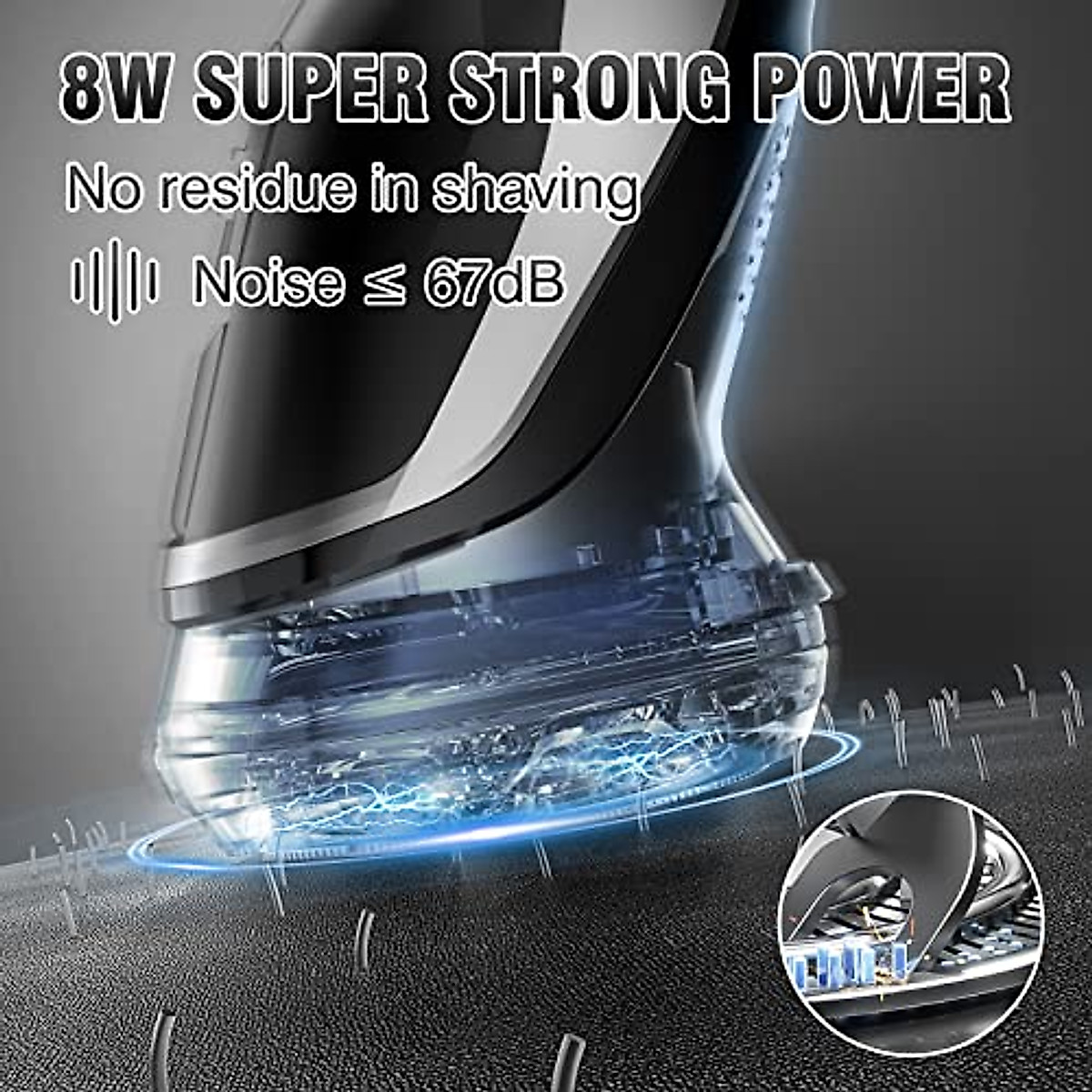 Shavers for Men Electric Razor Pubic Hair, Razors for Men Electric Shaver, Razor Men Electric Waterproof IPX7, Man Electric Shavers with Pop-Up Trimmer, 80000 power-1h Fast Charging-3D Floating Head