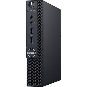 Dell OP3060MFFXNJHM OptiPlex 3060 XNJHM Micro PC with Intel Core i5-8500T 2.1 GHz Hexa-core, 4GB RAM, 500GB HDD, Windows 10 Pro 64-bit