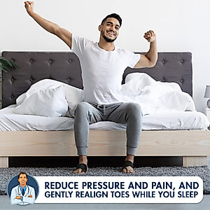 Dr. Frederick's Original Nighttime Bunion Splints - 2 ct - Adjustable Big Toe Straightener for Women & Men - Orthopedic Foot Brace for Pain Relief