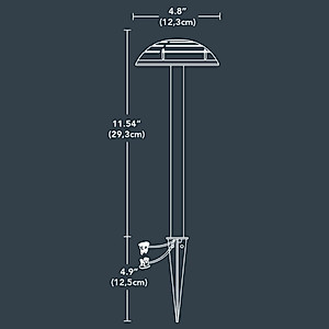 Sterno Home GL33604BK Paradise Low Voltage Cast Aluminium LED Lavelle Light,6-Pack Path Light Kit, Black