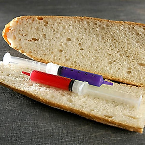 25 Packs 10ml Plastic Syringe, Luer Slip Tip with Cover Cap, Syringes for Liquid Jello Shots, Measuring, Watering, Refilling, Feeding