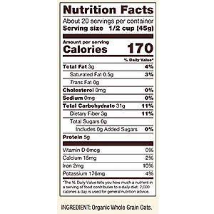 Bob's Red Mill Organic Quick Cooking Rolled Oats, 32-ounce (Pack of 4)