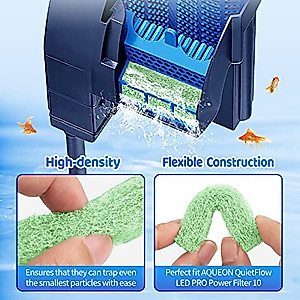 HiTauing 6 Count Phosphate Reducer Filter Pads for aqueon，Fish Tank Filter Pads for QuietFlow LED PRO Model 10
