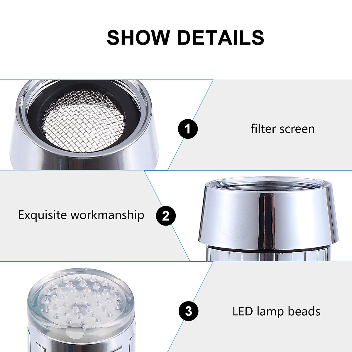 YARNOW Luminous Faucet Outdoor Water Faucet Outdoor Water Spigot Waterfall Faucet Led Sink Tap Bathroom Faucet Led Light Intelligent Led Faucet Kitchen Water Tap Replacement Faucet Elder