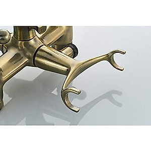 Kitchen Taps Bathtub Faucets Telephone Style Dual Handle Mixer Taps Bathroom Bath Outlet Nozzle Shower Faucet With Hand Shower