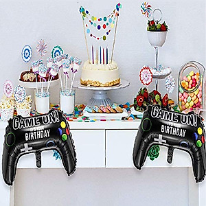 6 Packs Video Game Balloons, Reusable Game Controller Balloons, Balloons For Boys, 23.6'' x 15.7'' Aluminum Foil Balloons for Birthday Party and Game Party Decoration