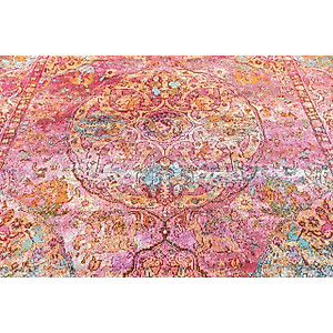 Unique Loom Baracoa Collection Area Rug - Rumba (8' 4" x 10' Rectangle, Red/ Brown)