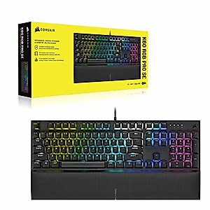 Corsair K60 RGB Pro SE Mechanical Gaming Keyboard - CHERRY Mechanical Keyswitches - Durable Aluminum Frame - Customizable Per-Key RGB Backlighting (Renewed)