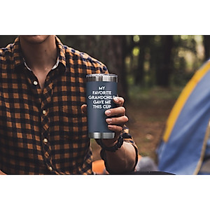 NewEleven Christmas Gifts For Grandpa - Grandpa Gifts From Granddaughter, Grandson - Birthday Present Ideas For Grandfather, New Grandpa, Promoted To Grandpa, Grandchildren, Grandkids - 20 Oz Tumbler