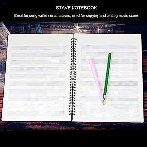 Notebook Convenient for Amateurs for Copying Music Score(Black piano pattern)