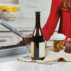 PowerXL Duo NutriSealer Food Vacuum Sealer Machine with Vacuum Seal Bags & Rolls, Double Airtight Sealing with Built-in Cutter, Small Snack Bag Capability, LED Indicator Lights (Slate Deluxe)