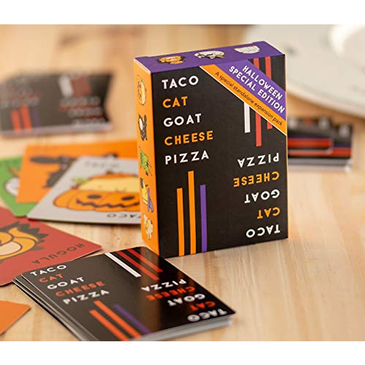 Taco Cat Goat Cheese Pizza – Halloween Edition – Halloween Party Games for Kids and Adults - Halloween Party Favors, Halloween School Party Prize, Trick or Treat Gift, Kids Ages 8+