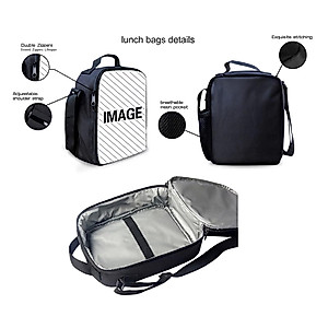 Annejudy Water Fire Football Kids Backpack with Lunch Box, Soccer Print Boys School Backpacks Book Bag with Pencil Case 3pcs Lightweight Daypack Bookbag Back to School Supplies