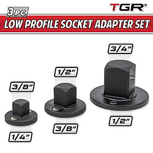 TGR 3PC. Low Profile Impact Socket Adapter Set - Drive Reducing