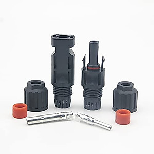 JMELEHW 20PCS Solar Connectors, Male/Female IP67 Waterproof Solar Panel Connectors (10 Pairs)