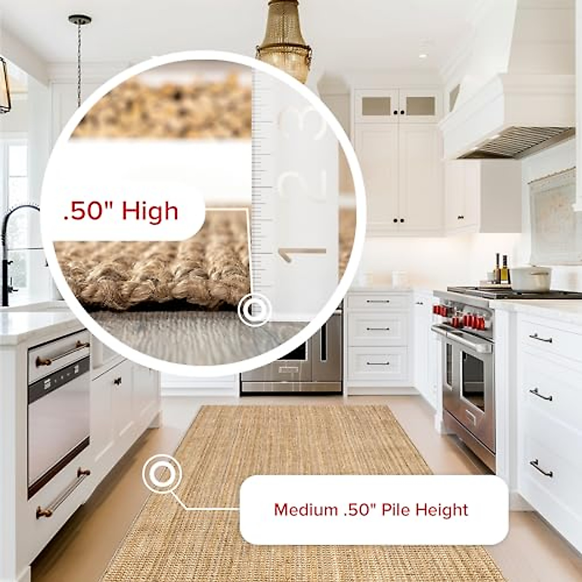 nuLOOM Ashli Solid Farmhouse Jute Area Rug, 9x12, Natural