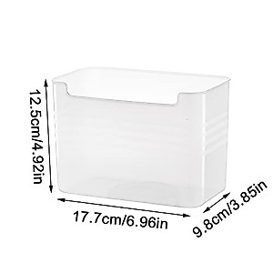 LINFIDITE 2 Pack Fridge Side Door Storage Containers Refrigerator Organizer Box Durable Plastic Storage Bins for Fridge, Counter, Cabinet Kitchen Organization Food Storage