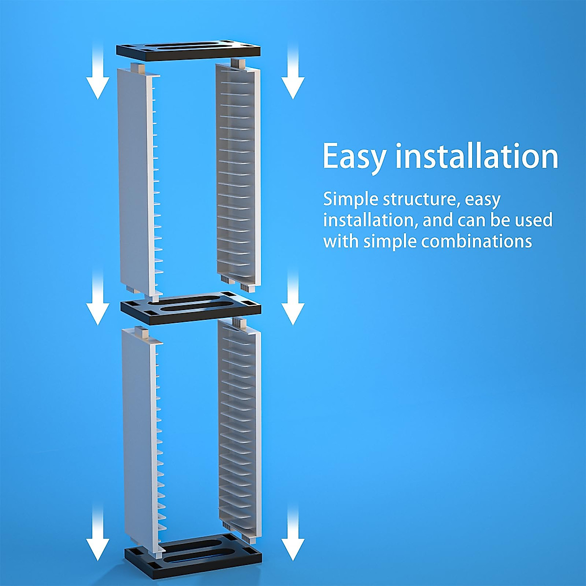 HEATFUN Storage Tower for PS5 Games, Storage Stand for PS5 PS4 Xbox One Games (for 36 Game Boxes)