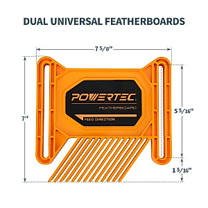 POWERTEC 71718 Safety Kit with Deluxe Featherboard for Use On Table Saws, Router Tables, Jointers and Band Saws