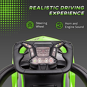 Aosom 2-in-1 Ride On Push Car for Toddlers 1-3, Licensed Lamborghini Stroller Sliding Car, Push-Along with Under Seat Storage Horn Engine Sound and Steering Wheel, Manual, Green