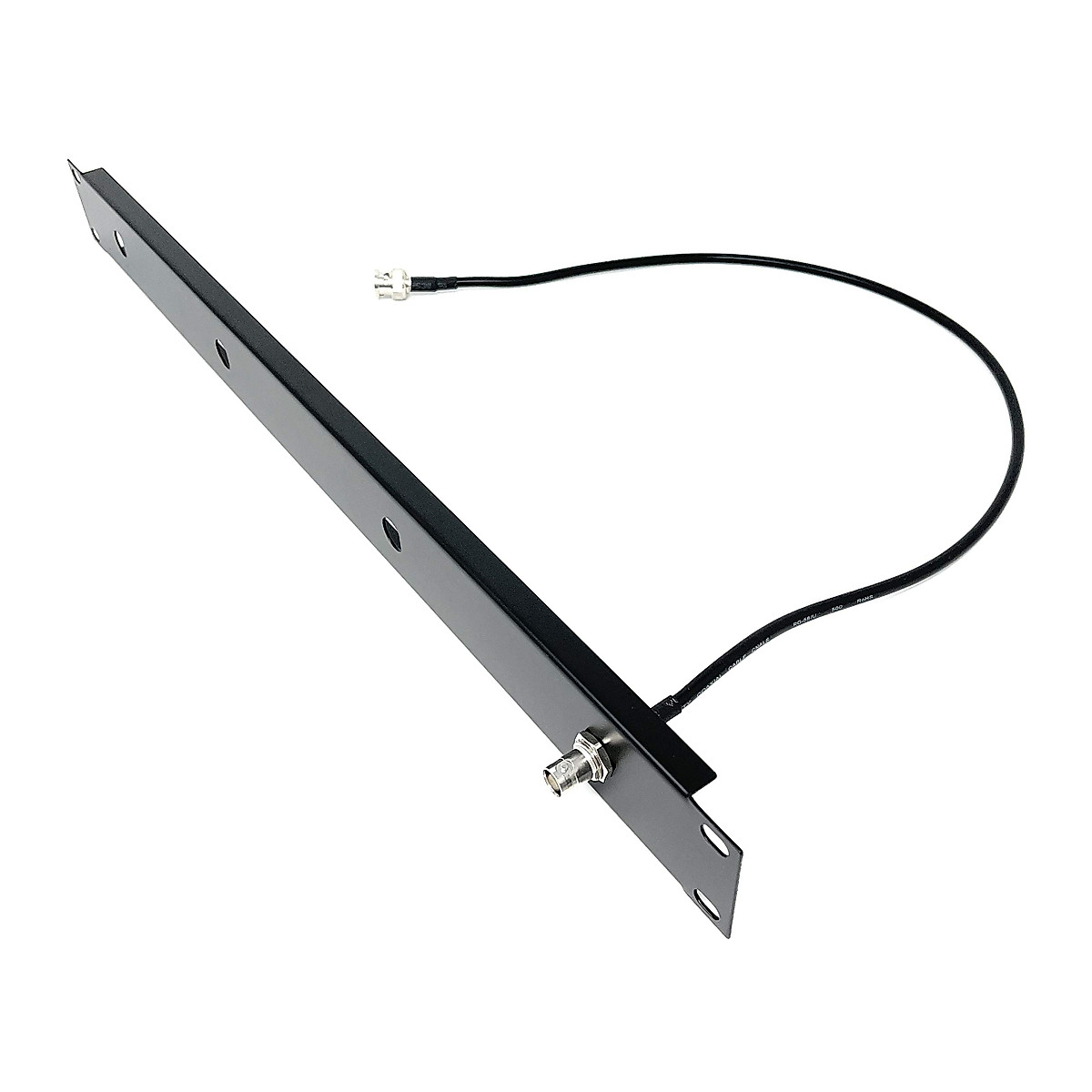 Generic 19inch Antenna Re-location Rack Mount Kit 1U Front Panel 4 Hole Ports w/ 4 Cables