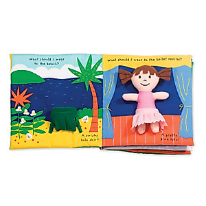 Melissa & Doug Soft Activity Baby Book - What Should I Wear? - Sensory Travel Toys, Dress Up Doll For Babies And Toddlers