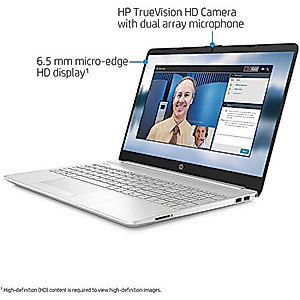 HP 2021 15.6'' HD Laptop PC AMD Dual-Core Ryzen 3 3250U 4GB DDR4 128GB SSD + 1TB HDD AMD Radeon Graphics USB-C HDMI WiFi AC RJ45 Bluetooth Webcam Fast Charge Windows 10 Home